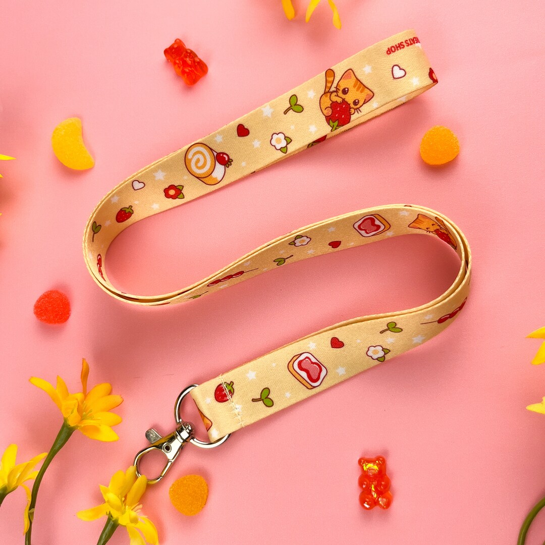 Ginger Tabby Cat Lanyard Kawaii Lanyard Ginger Cat Lanyard Cat Lanyard ...