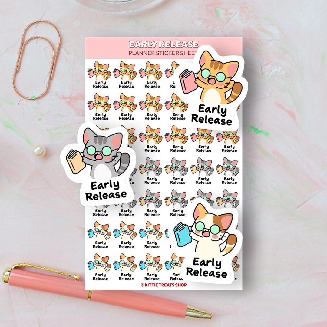 Early Release Planner Sticker, Early Release Reminder, Cute Planner ...
