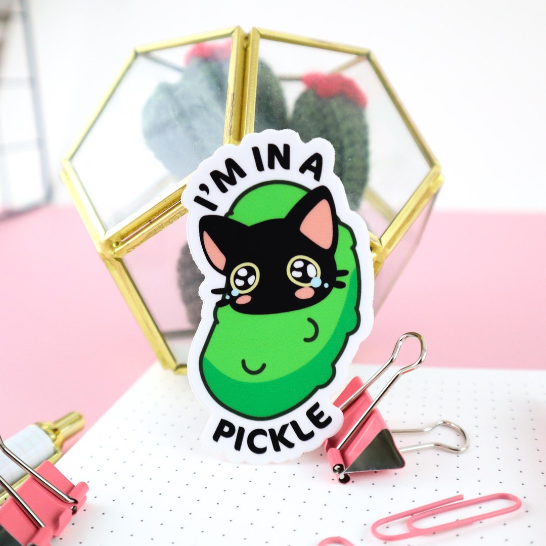 I'm in a Pickle Vinyl Sticker, Water Bottle Sticker, Car Decal, Laptop ...