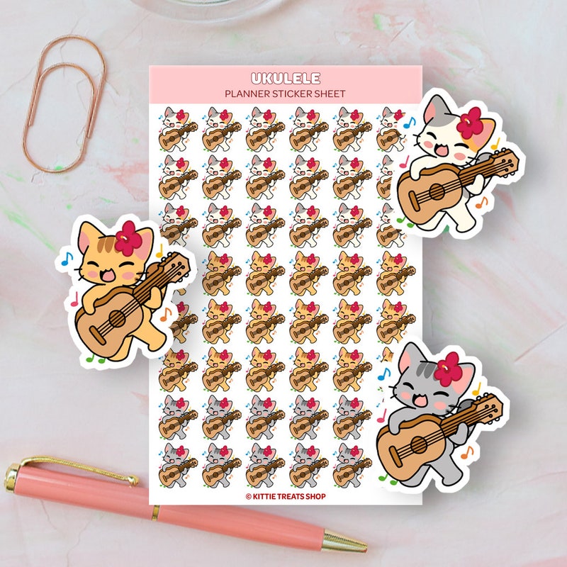 Ukulele Stickers - Etsy