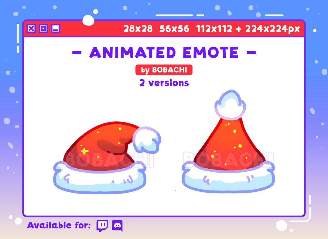 ANIMATED Dancing Santa Hat - EMOTE / Twitch Discord Stream Xmas Cute ...
