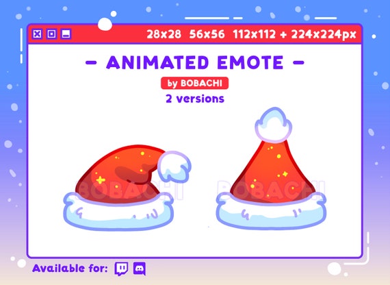 ANIMATED Dancing Santa Hat EMOTE / Twitch Discord Stream | Etsy Canada