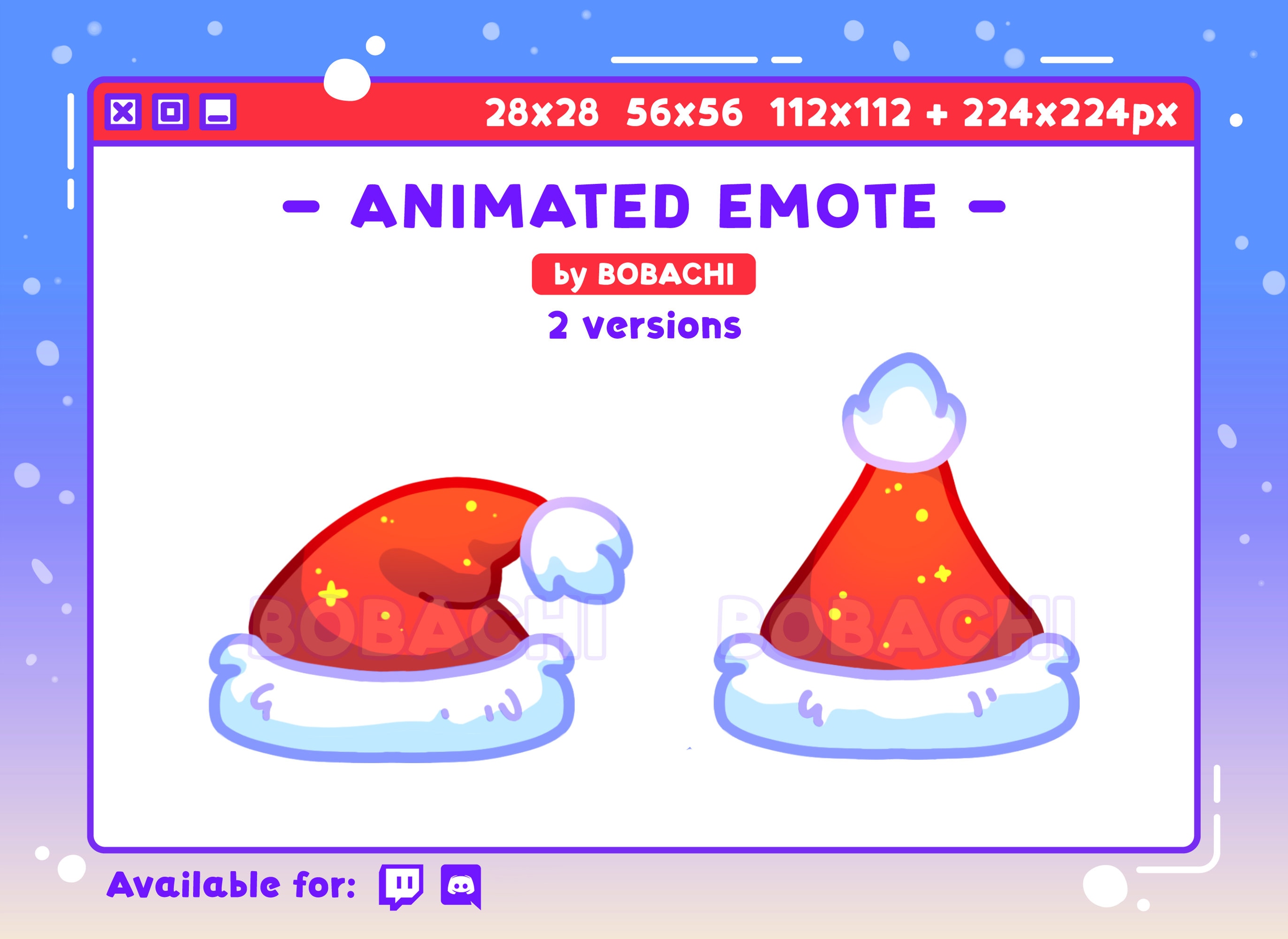 ANIMATED Dancing Santa Hat - EMOTE / Twitch Discord Stream Xmas Cute ...