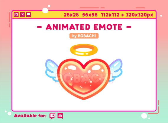 ANIMATED Red Heart Emote / Twitch / Discord / Stream / Sweet / - Etsy