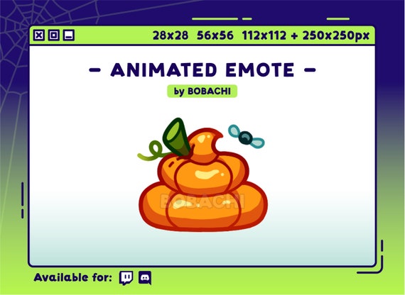 Halloween ANIMATED Pumpkin Poop Emote / Twitch / Discord / - Etsy