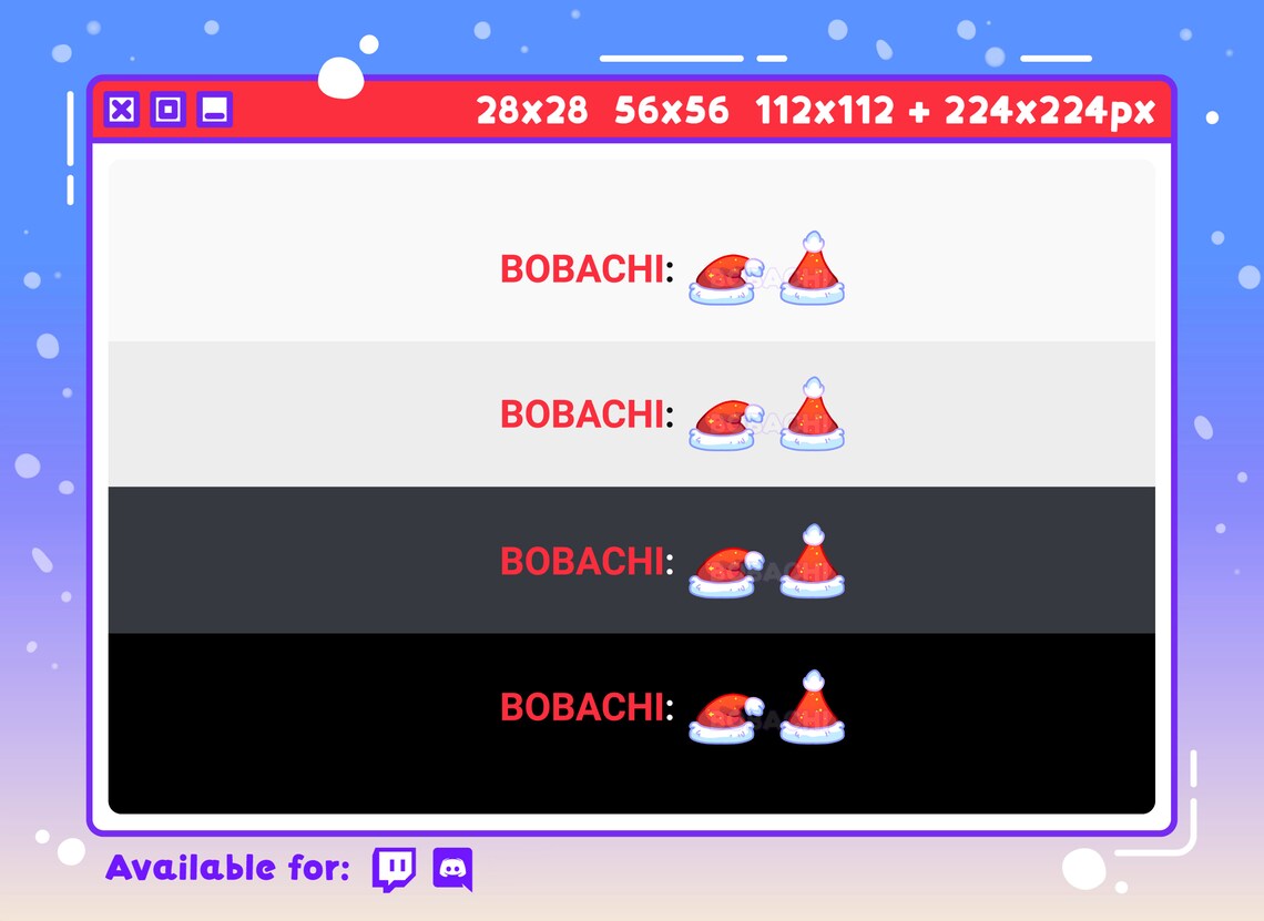 ANIMATED Dancing Santa Hat - EMOTE / Twitch Discord Stream Xmas Cute ...