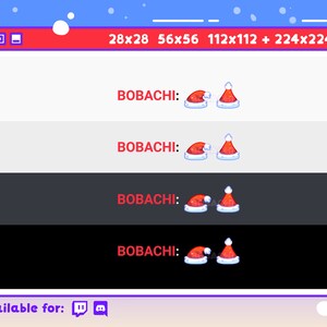 ANIMATED Dancing Santa Hat - EMOTE / Twitch Discord Stream Xmas Cute ...