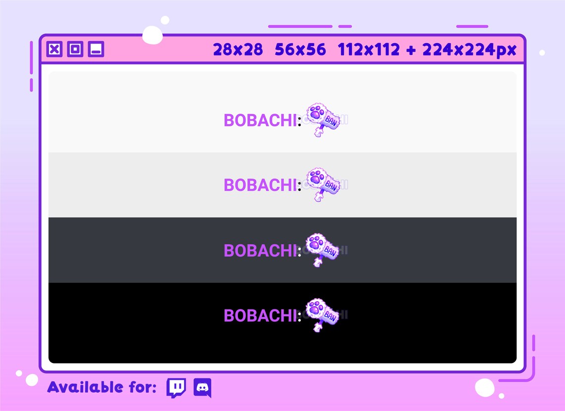 ANIMATED Fluffy Paw BAN Hammer - EMOTE / Twitch Discord Stream Pastel ...