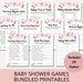20 Blush Pink Floral Roses Baby Shower Games, Baby Shower Games ...