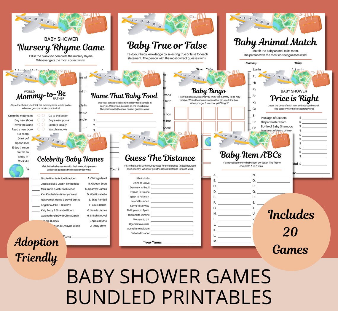 20 International Adoption Friendly Baby Shower Games, Baby Shower Games ...