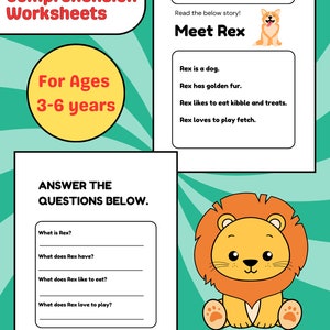 Reading Comprehension Worksheets Bundle | Kindergarten | Homeschool ...