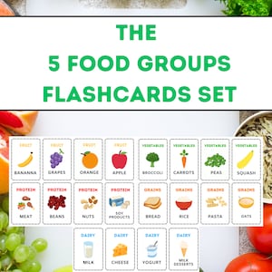 Nutrition Flash Cards, Food Groups, Kids, Preschool (PDF) - Etsy