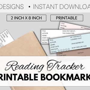 Reading Tracker Printable Bookmarks | Use Printable Bookmarks as a ...