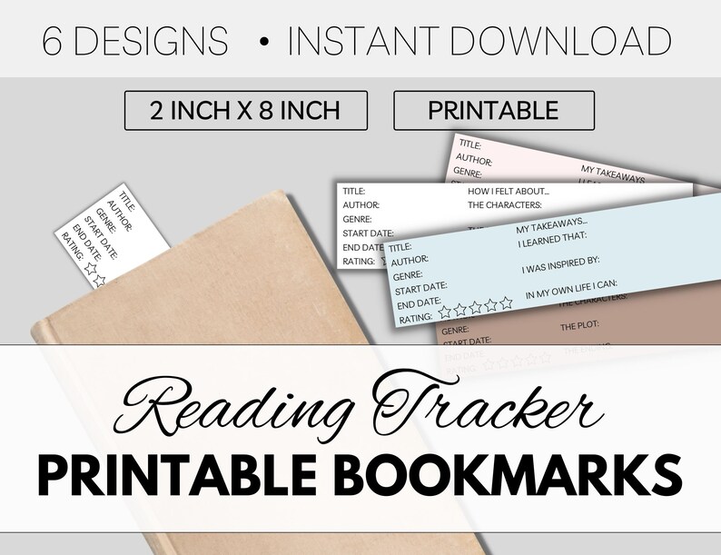 Reading Tracker Printable Bookmarks | Use Printable Bookmarks as a ...