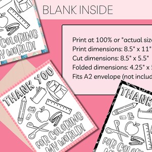 Printable Teacher Appreciation Card | Printable Coloring Cards for ...