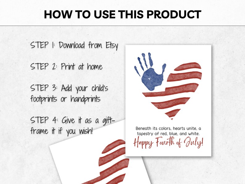 Handprint Art Printable Footprint Art Gift From Kids Grandma Handprint ...