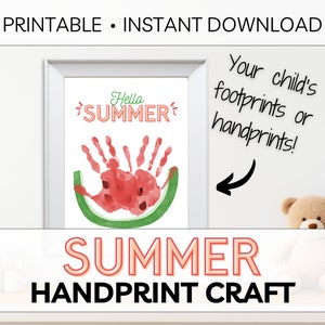 Handprint Art Printable Footprint Art Handprint Art Gift From Kids ...