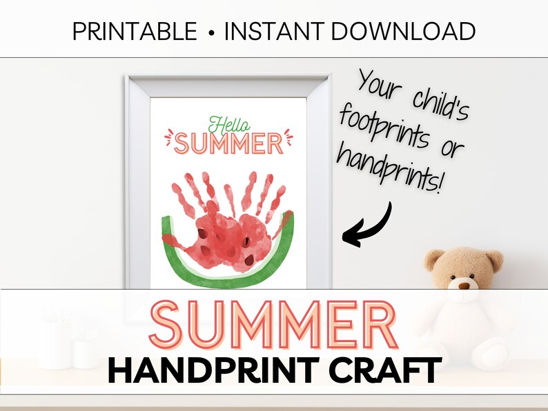 Handprint Art Printable Footprint Art Handprint Art Gift From Kids ...