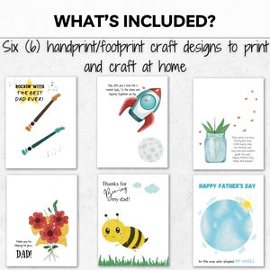 Father's Day Handprint Craft BUNDLE | 6 Designs Handprint or Footprint ...