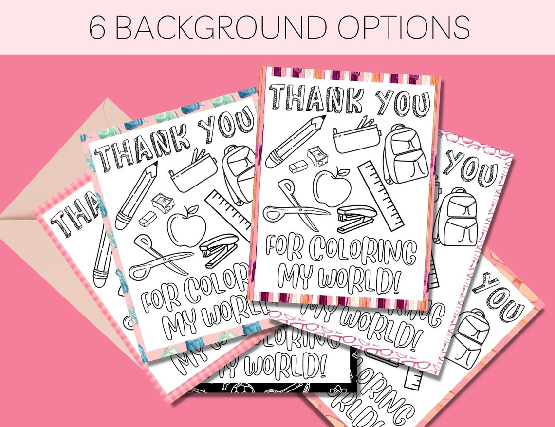 Printable Teacher Appreciation Card Printable Coloring Cards for ...