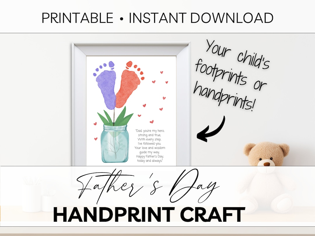 Father's Day Handprint Craft | Handprint or Footprint | Gift From Child ...