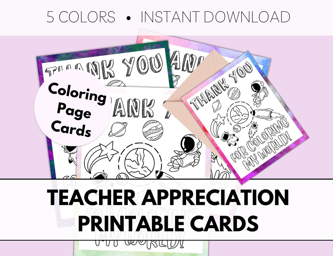 Printable Teacher Appreciation Card Printable Coloring Cards for ...