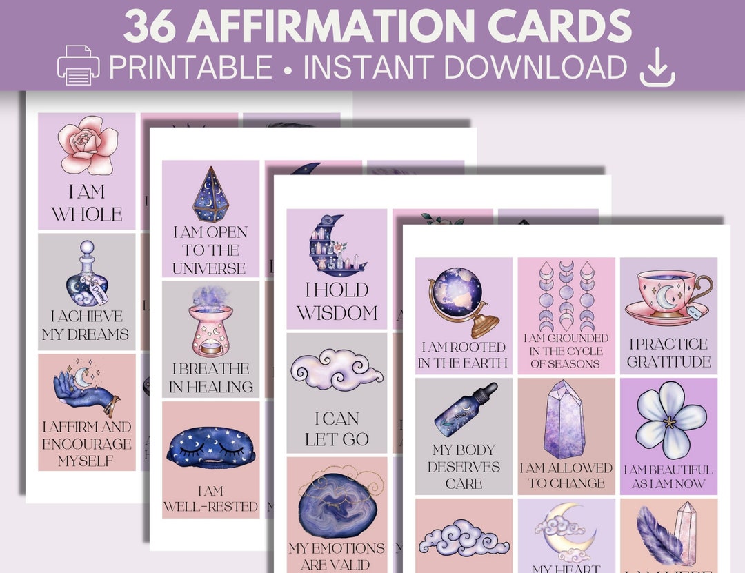 Printable Affirmation Cards | Instant Download | Affirmation Stickers ...