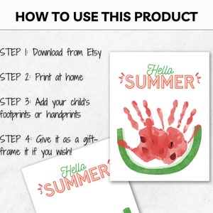 Handprint Art Printable Footprint Art Handprint Art Gift From Kids ...