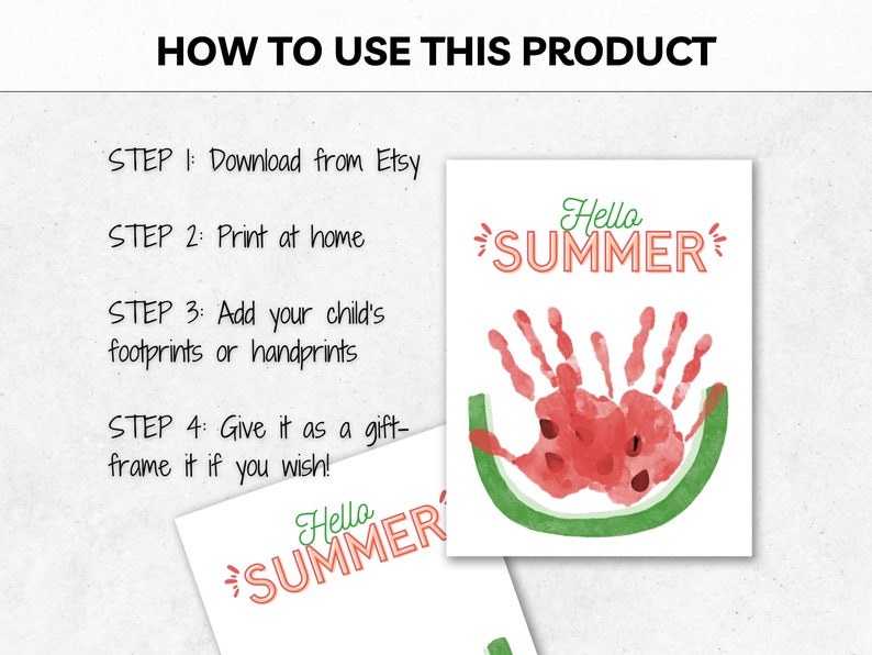 Handprint Art Printable Footprint Art Handprint Art Gift From Kids ...