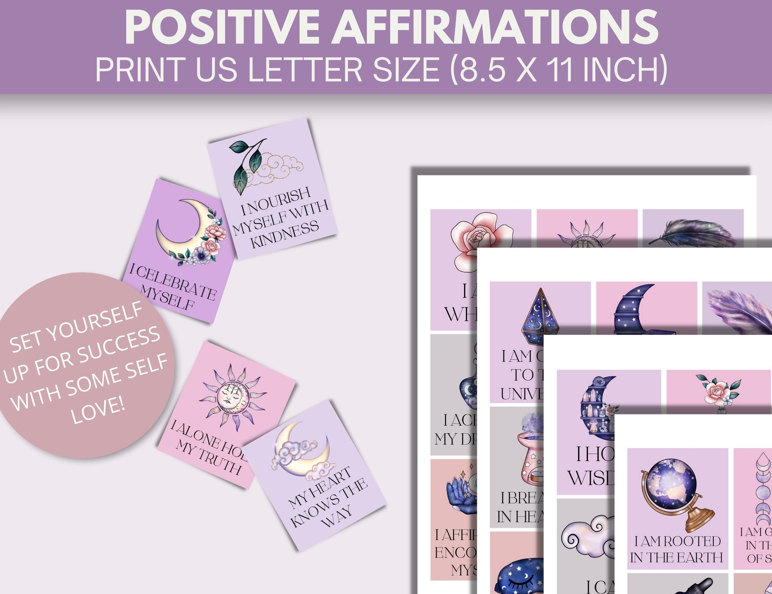 Printable Affirmation Cards | Instant Download | Affirmation Stickers ...