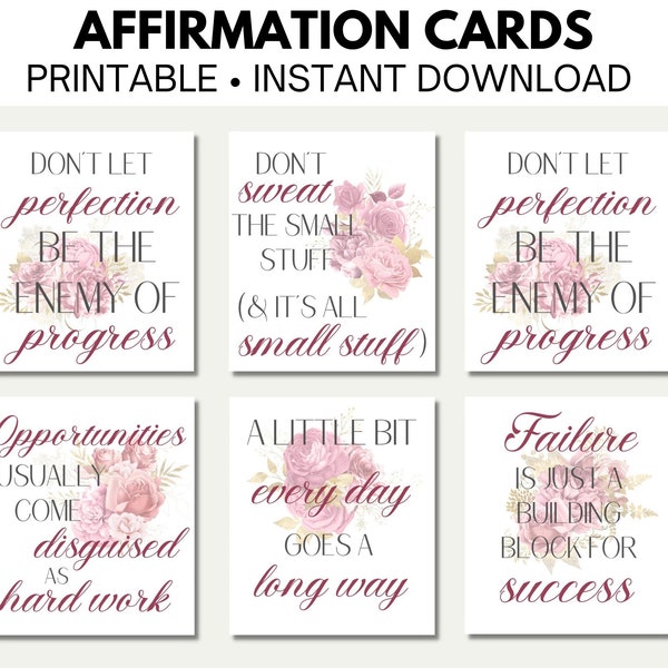 Printable Affirmation Cards Instant Download Affirmation Stickers 36 ...