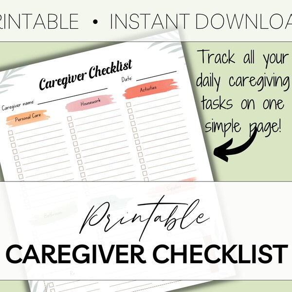 Caregiver Log - Etsy