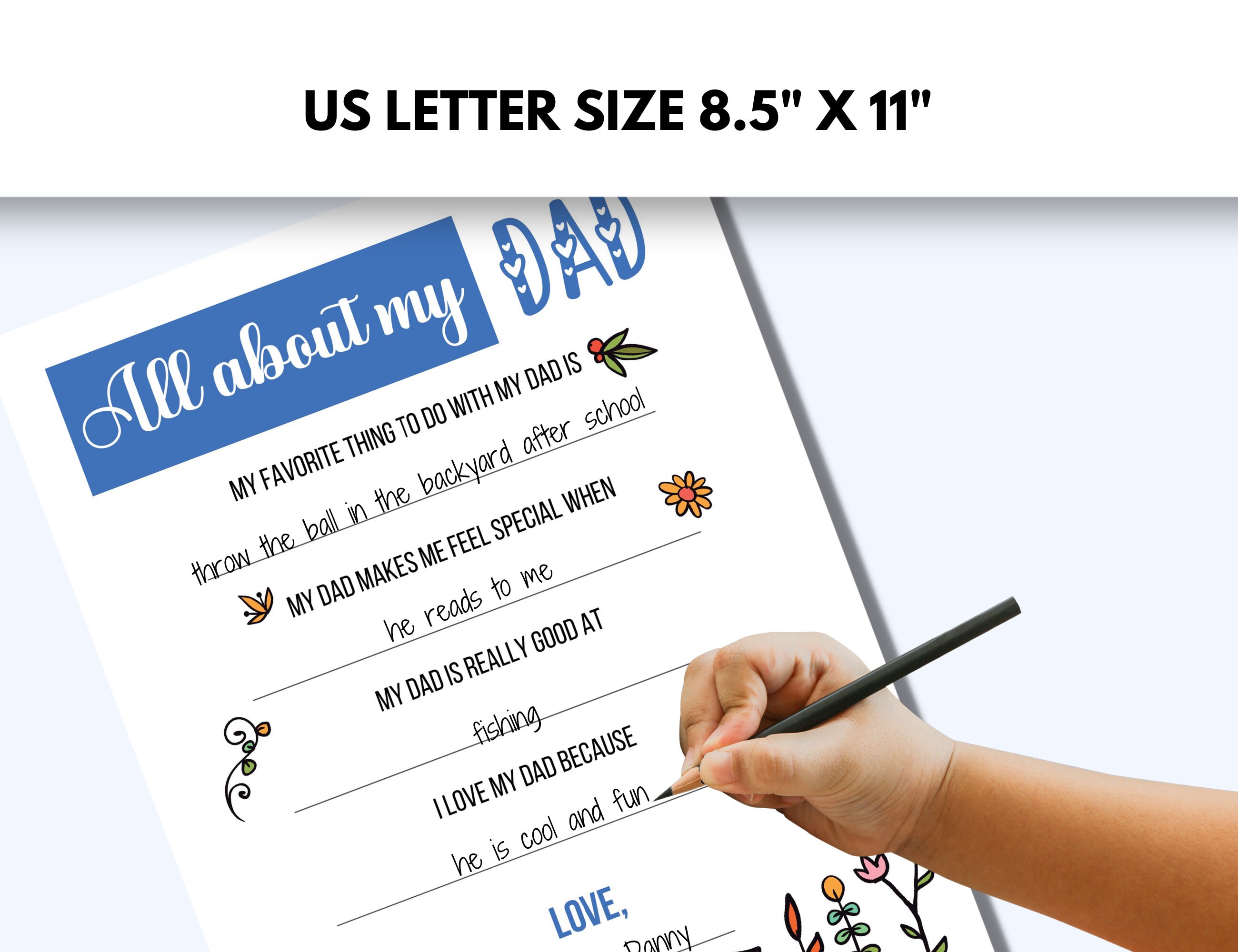 Fathers Day Questionnaire Printable All About My Dad Last Minute ...