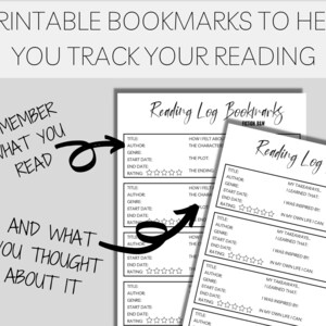 Reading Tracker Printable Bookmarks | Use Printable Bookmarks as a ...