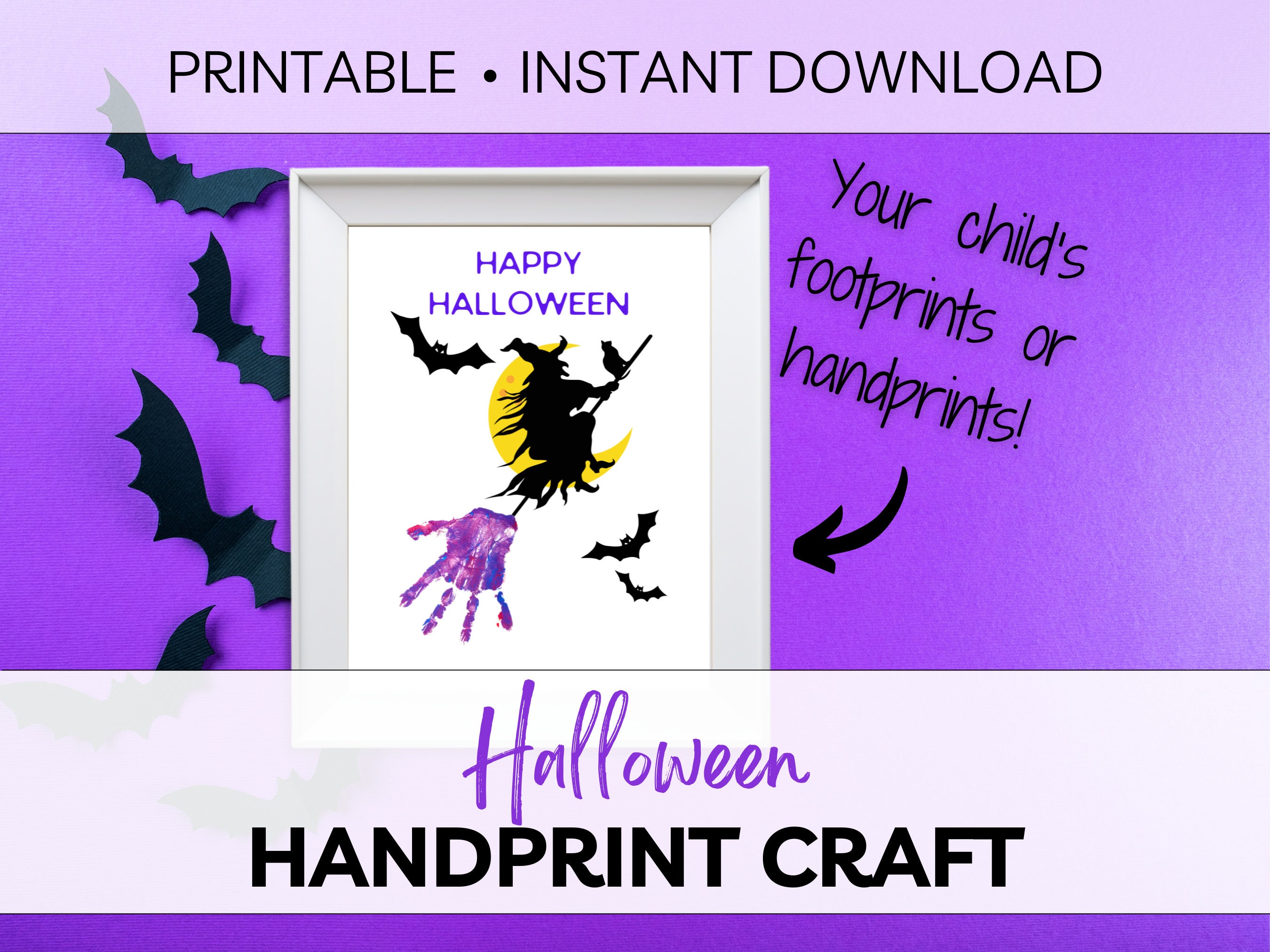 Halloween Handprint Art for Kids Footprint Art Baby First Halloween ...