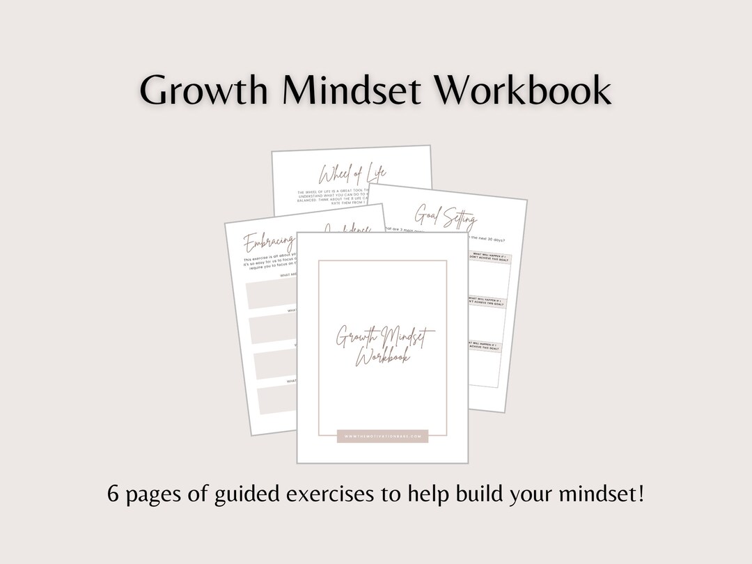 Growth Mindset Workbook - Etsy