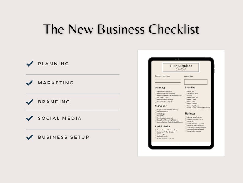 The New Business Checklist - Etsy