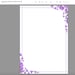 Printable Pretty Lavender Purple Floral Page Border Designs A4 PNG PDF ...