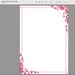 Printable Pretty in Pink Floral Flower Page Border and Page Corner ...