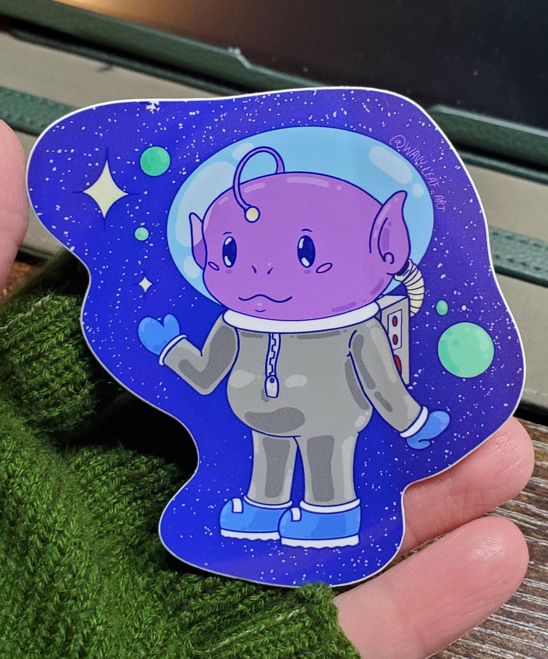 Kawaii Alien Sticker: Scratch & Water Resistant Vinyl - Etsy