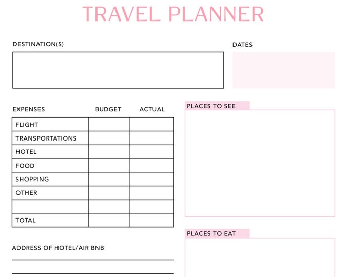 Travel Packing List | Compatible With Goodnotes, Notability Etc ...