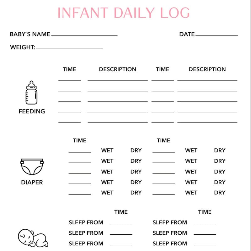 Baby Daily Log Printable - Etsy