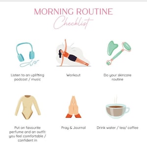 Self Care Morning Routine Printable | Self Love Worksheet | Mental ...