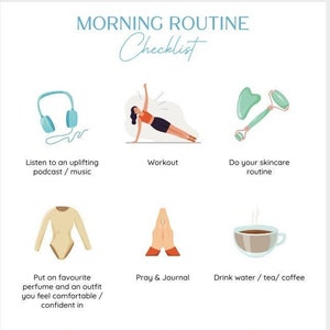 Self Care Morning Routine Printable | Self Love Worksheet | Mental ...