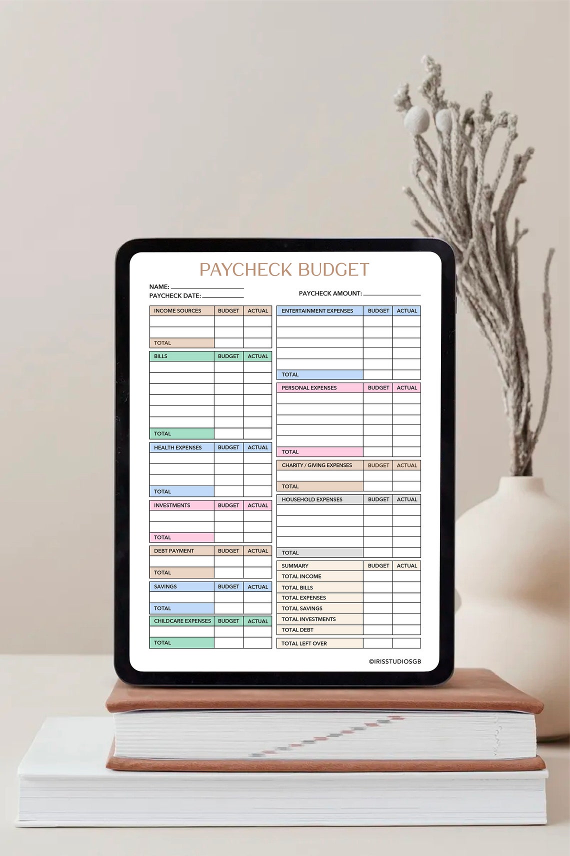 Simple Paycheck Budget Printable Paycheck Planner Digital Paycheck ...