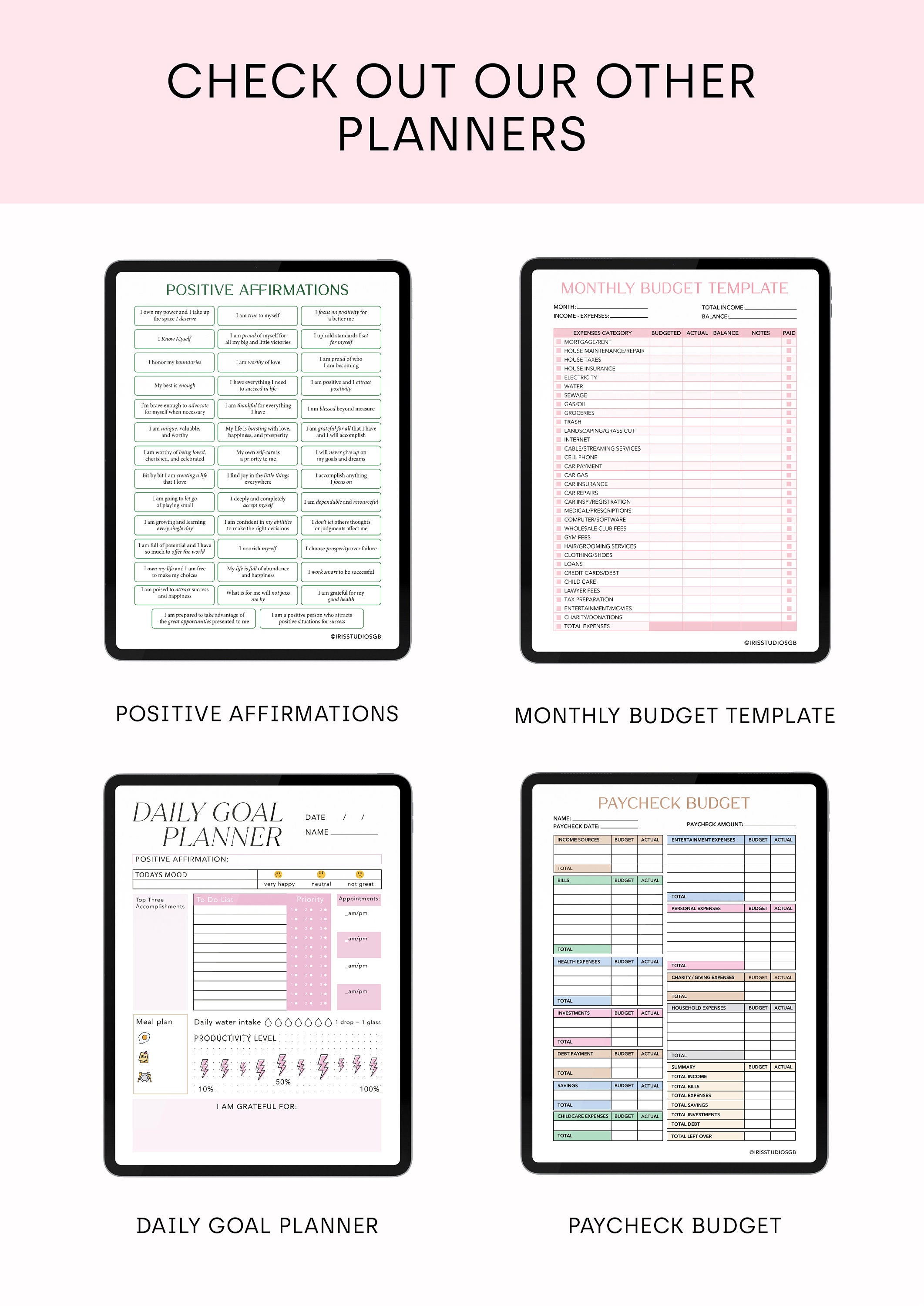 Travel Packing List | Compatible With Goodnotes, Notability Etc ...