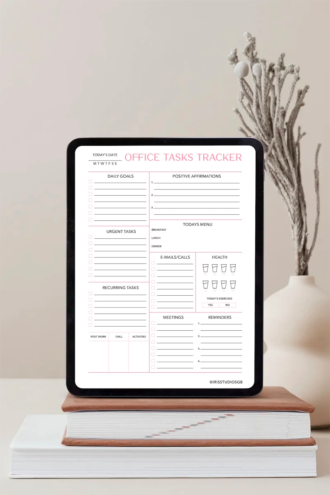 Office Task Tracker Printable Office Organizer Work Planner Work to Do ...