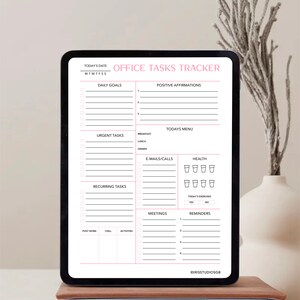 Office Task Tracker Printable | Office Organizer | Work Planner | Work ...