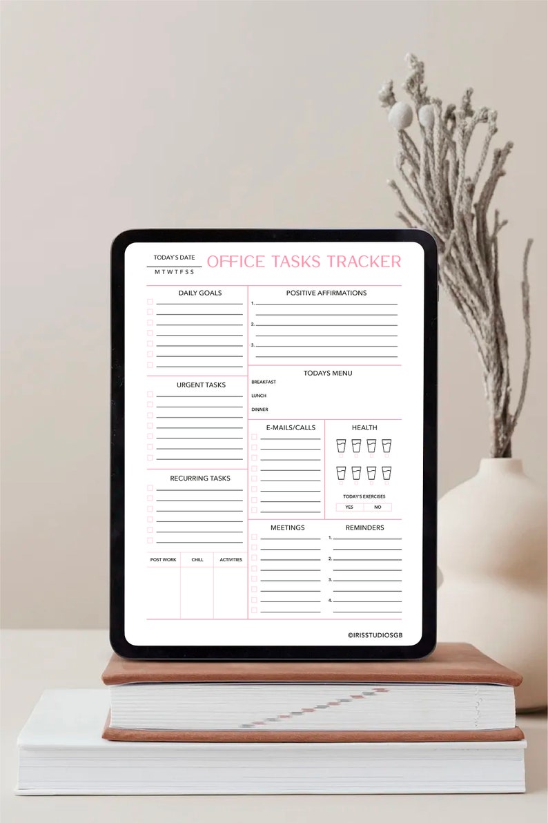 Office Task Tracker Printable | Office Organizer | Work Planner | Work ...