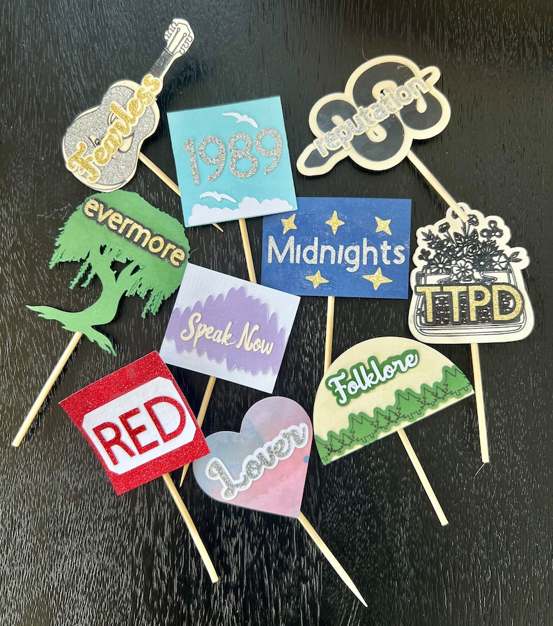 Taylor Swift Eras Cupcake Toppers Pack of 10 - Etsy